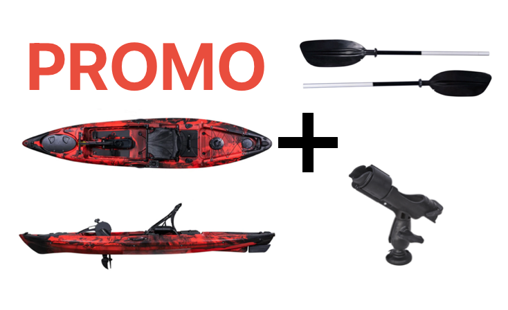 Kayak de Pêche Oasis FishMaster 120 avec Système de Pédalier – Lion Fitness